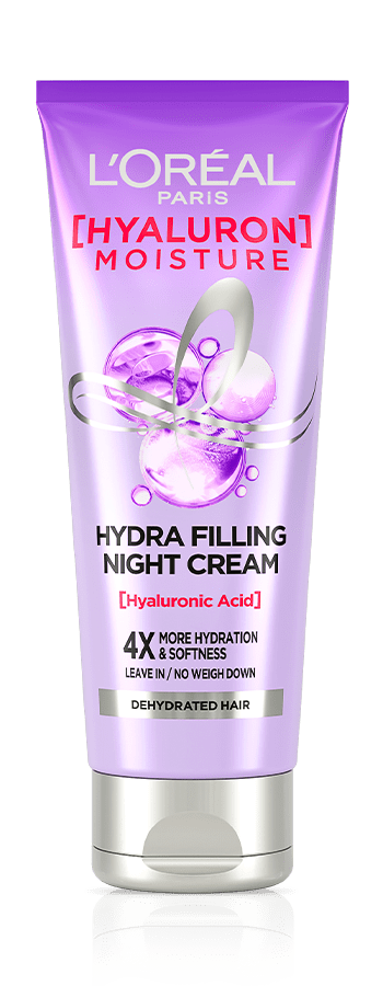 Hyaluron Moisture Night Cream: Hydrate & Control Frizz | L'Oreal Paris